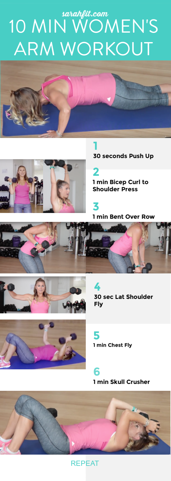 Jessica Simpson Wedding Day Arm Workout | Real Time – Sarah Fit